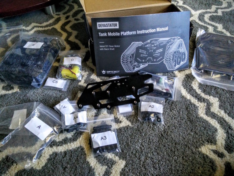 DFRobot Devastator Tank Treaded Tracked Robot Part 1 Assembly